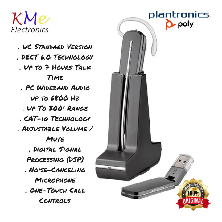 Original Plantronics Poly Savi W440 USB Wireless Headset System (Skype ...