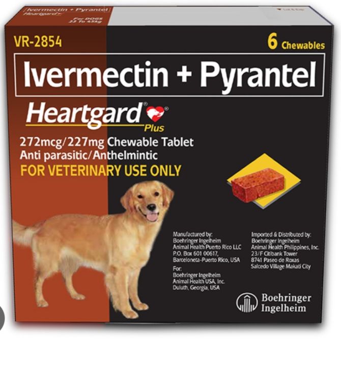 Heartgard Plus (Ivermectin/Pyrantel) 51-100lbs/23.18-45.45kgs | Lazada PH