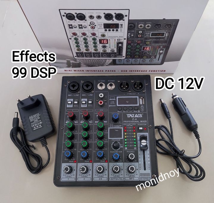 MIXER เอฟเฟคแท้ DSP99 ใช้ไฟรถDC12V ได้ หรือไฟบ้าน 220V มี Bluetooth USB ...