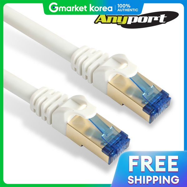 Anyport Cat.8 S-Ftp 40g Ultra-High Speed Lan Cable Black Gold Metal 3m ...