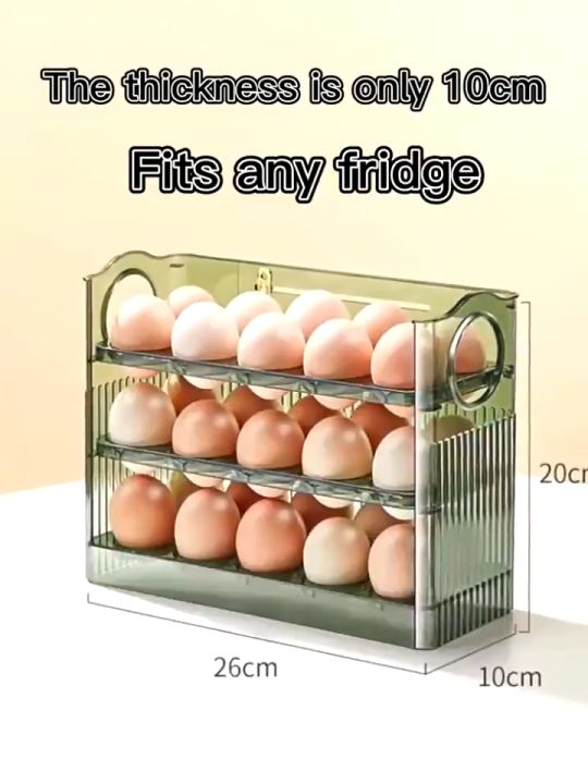 30 Grid Egg Tray Three Layer Grids Egg Storage Box Organizer Rack Egg ...