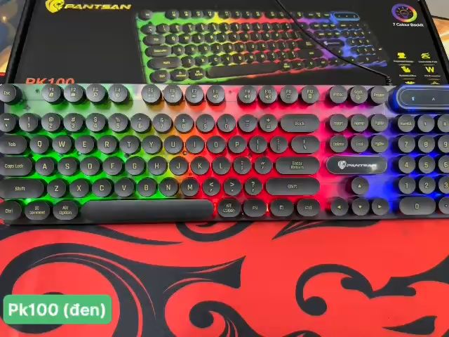 Bàn phím máy tính gaming giả cơ PANTSAN PK100 (Màu đen) có dây nút tròn ...