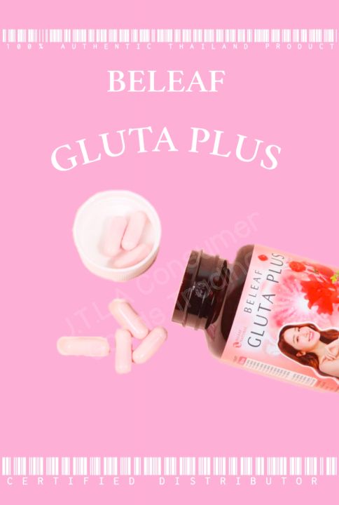 Legit Thailand Beleaf Gluta Plus ( Gluta Power, Whitening, Brighten, Radiant, Glowing Skin ...