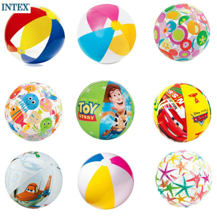 Intex Inflatable Large Size Beach Ball Colorful Water Park Volleyball ...