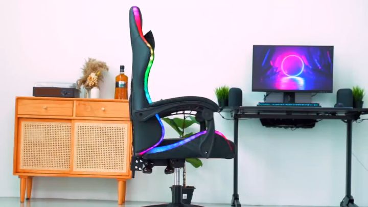 🦅 (𝐒𝐆 𝐒𝐓𝐎𝐂𝐊) Black Hawk RGB Gaming Chair / Gaming Chair / Computer ...