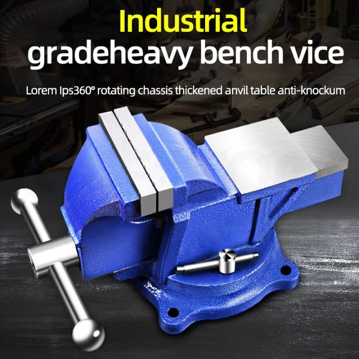 Table Vise Heavy Duty Mechanic Clamp-on Table Vise 360 Degree Swivel ...