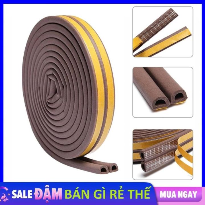 Cuộn Ron Dán Khung Cửa Chống Ồn - Gioăng D, Nẹp Xốp Dán Cửa Gỗ Chống ...