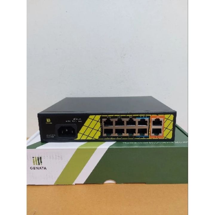 สวิตซ์POE GENATA AI POE SWITCH 10ช่อง GIGABITรุ่นGNT-P1210ES | Lazada.co.th