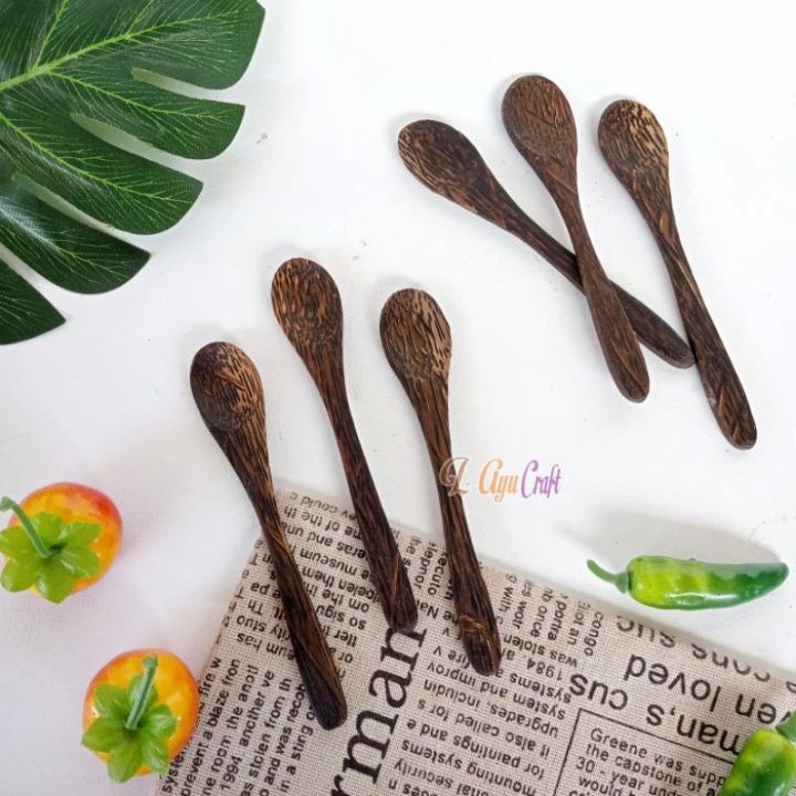 L-AYUCRAFT Sendok Unyil Kayu Aren 10cm | Lazada Indonesia