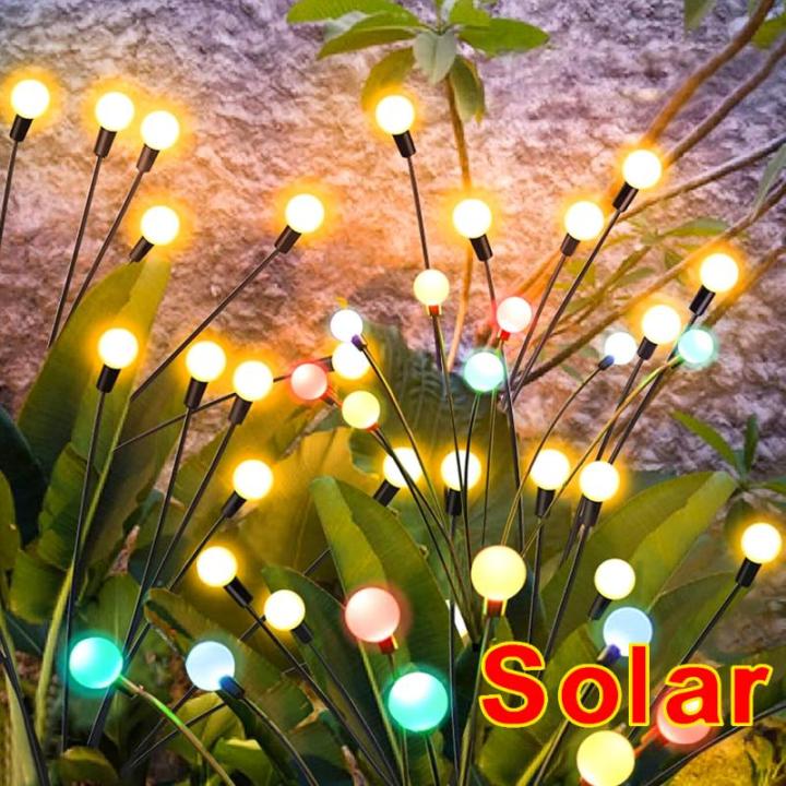 Solar Lights Outdoor Romantic Rocking Firefly LED waterproof Light Ball ...