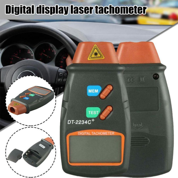 DT2234C Non Contact Laser Photo Tachometer Digital RPM Tach Digital ...