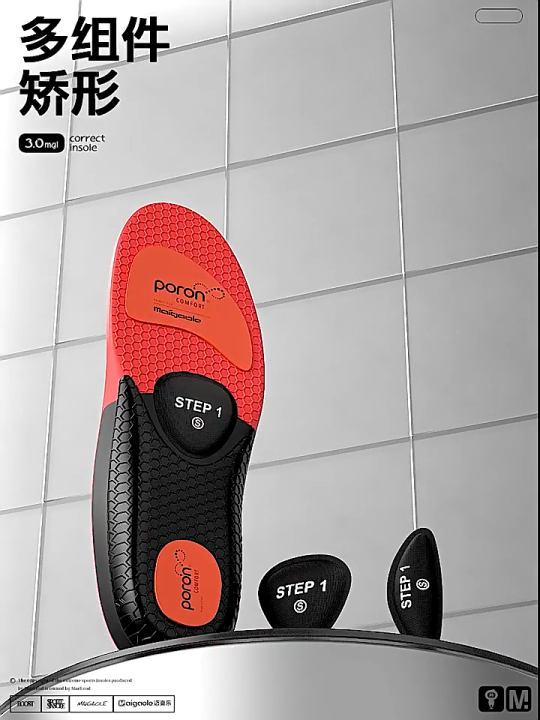 Adjustable arch support orthotic insole for correct transverse arch ...