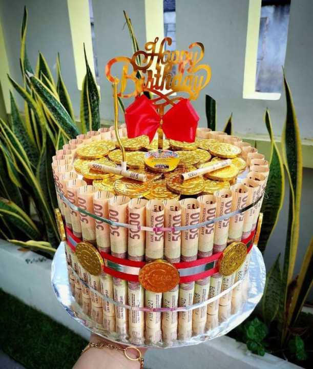 money cake buket, buket kue uang | Lazada Indonesia