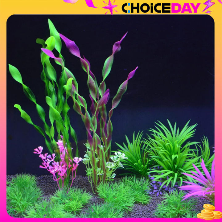 Large Aquarium Decorations Plants Artificial Plastic Water Plant Grass ...
