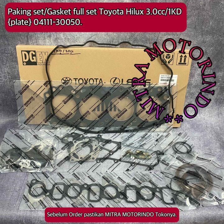 Paking Set/Gasket Full Set Toyota Hilux 3.0cc/1KD Plate 04111-30050 ...