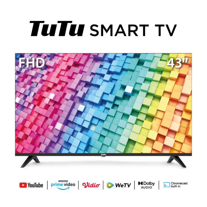 TuTu 43 inch Smart TV (Powered by HKC) Full HD LED Widescreen Frameless TV - YouTube, Disney+ ...