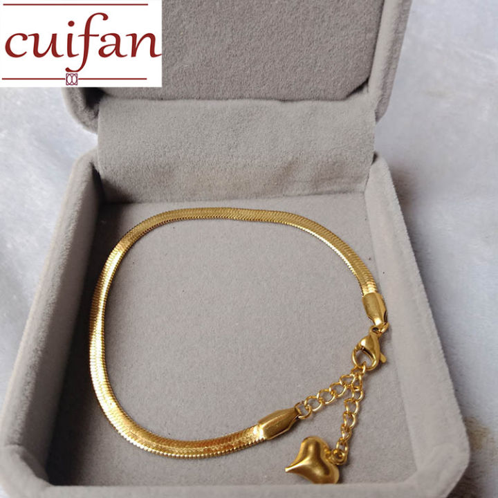 916 Gold Original Simple Personality Blade Chain Snake Bone Anklet ...