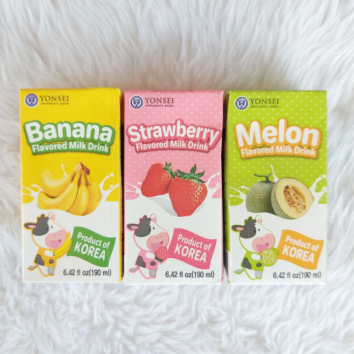 Korean Yonsei Banana/Strawberry Milk 190ml | Lazada PH