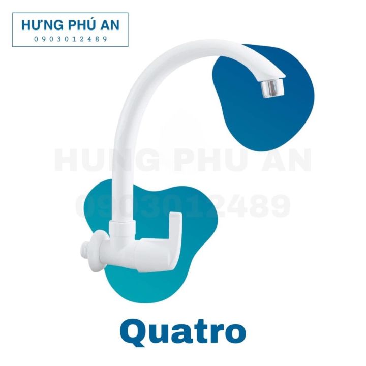 Vòi rửa chén âm tường Watertec Quatro - Monaco nhựa trắng - nhập ...