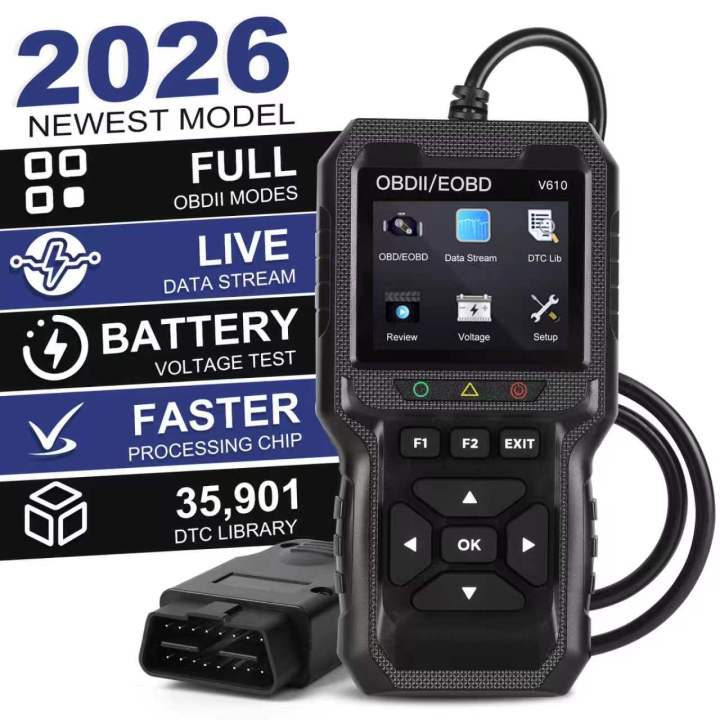 V610 OBD2 Diagnostic Scanner Car Code Reader Vehicle Health Inspection ...