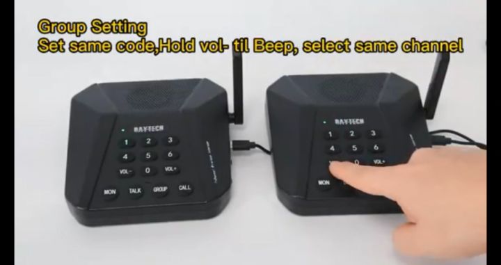 DAVTECH 21-Channel Wireless Intercom System - 1500m Range, USB Powered ...