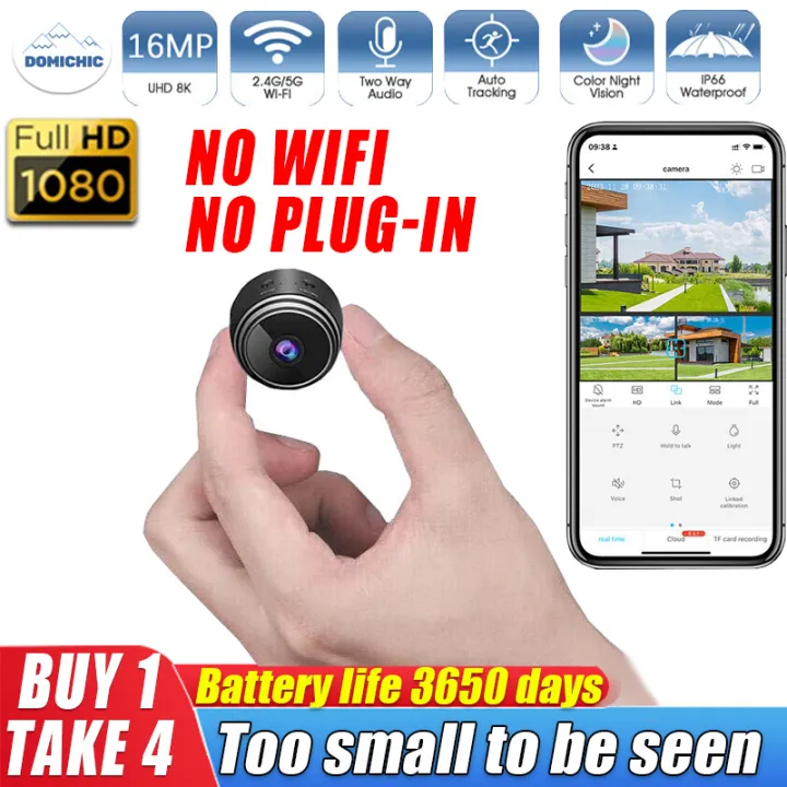 [Buy 1 take 1]CCTV Camera Connect To Cellphone With Voice 1080p A9 Mini ...