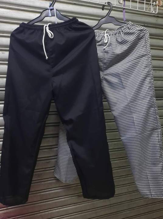CULINARY PANTS CHEF PANTS BLACK AND CHECKERED | Lazada PH