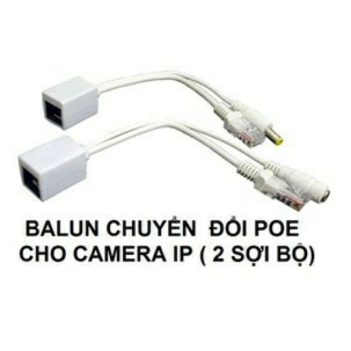 Bộ cáp truyền tín hiệu Jack POE cho Camera IP,Balun chuyển đổi nguồn ...