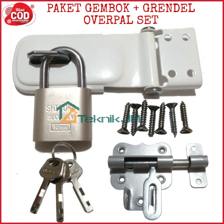 PAKET GEMBOK 2 IN 1 SET LENGKAP Varian [ OVERPAL 4 INCH - 3 INCH ...
