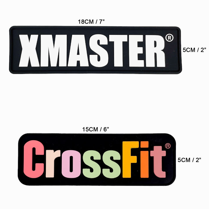 XMASTER Rubber/PVC Patches, 3D Logo Badges, 1-inch Mini Logo, CrossFit ...