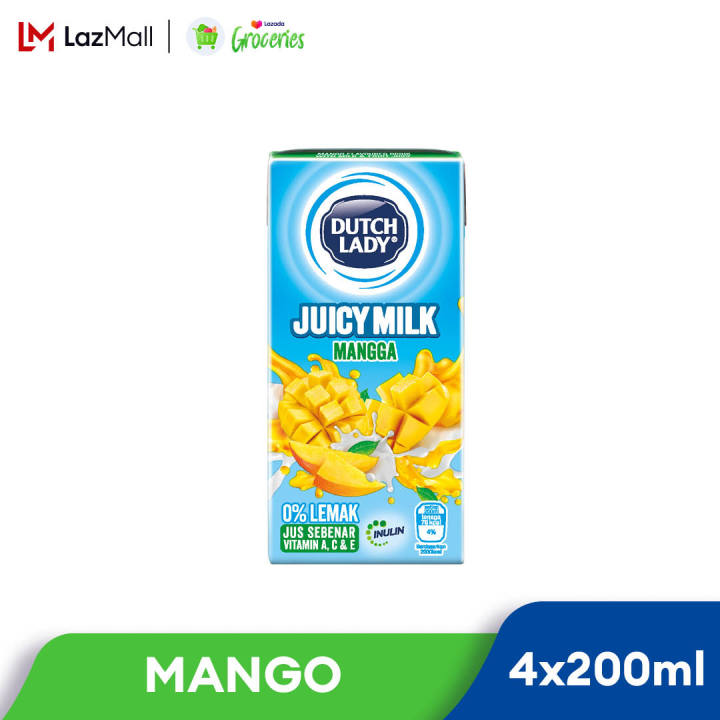 Dutch Lady Juicy Milk Mango (200ml x 4) | Lazada
