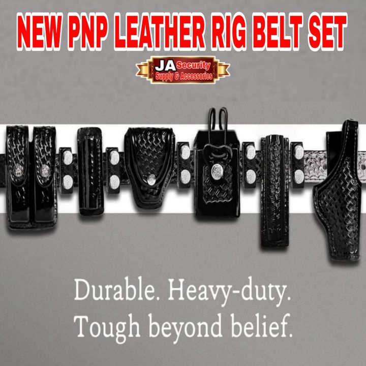 NEW PNP Leather Rig Belt Set Heavy Duty (J*rdan Makapal) | Lazada PH