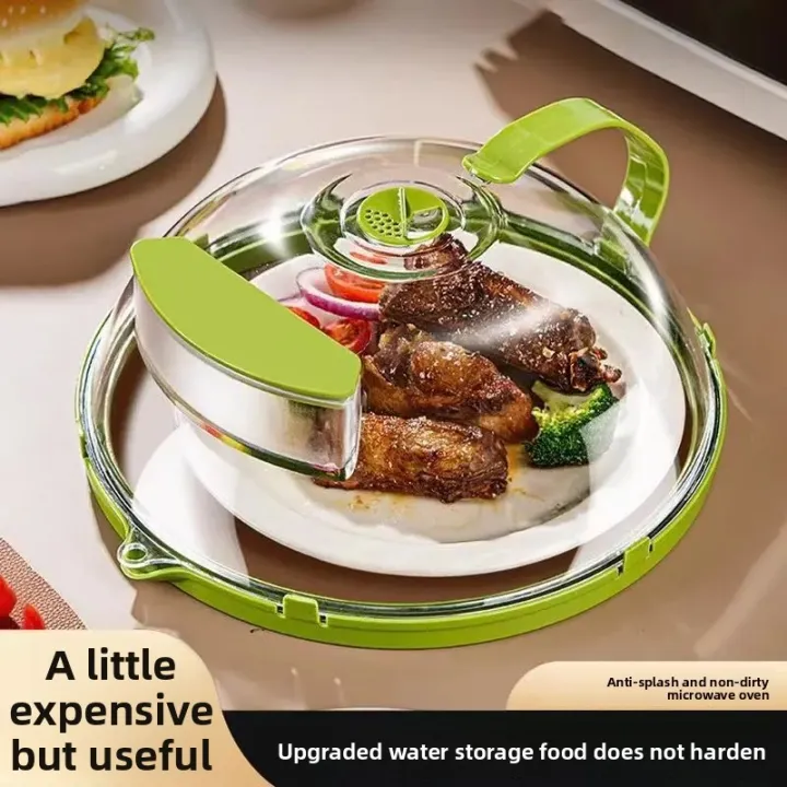 Microwave Oven Spill-Proof Cover Heat-Resistant Food Preservation Lid ...