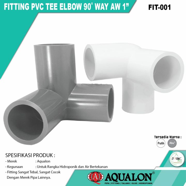 sambungan pipa PVC TEE ELBOW 90° AW 1" INCH (3 WAY KNEE ) - AQUALON | Lazada Indonesia
