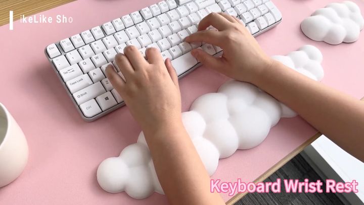 Leather Cloud Keyboard Mouse Wrist Pad Typing Wrist Support Palm Hand ...