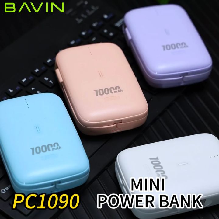 BAVIN PC1090 10000mAh Mini Powerbank 22.5W USB + 20W USB-C In & Out w/ Bidirectional Charging ...