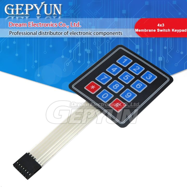 Membrane Switch Keypad 4*3 Matrix Array Matrix Keyboard 4 Key 3x4 For ...
