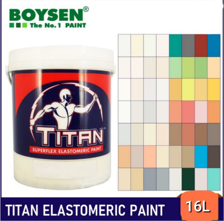 BOYSEN TITAN SUPERFLEX ELASTOMERIC PAINT TWILL T-5118 1PAIL | 1TIN | 1TIMBA | 1BALDE (16LITERS ...