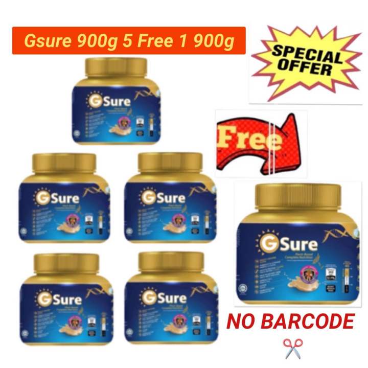 (Buy 5 Free 1) Good Morning GSure (900g x 6Tin) Exp 11/2025 | Lazada