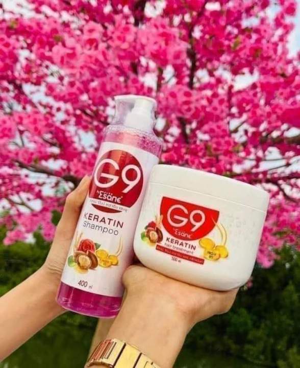 G9 KERATIN Hair Treatment 500 Ml G9 Shampoo 400 ml | Lazada.co.th