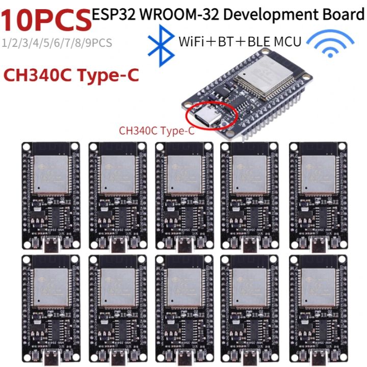 ESP32 WROOM-32 Development Board Nodemcu ESP32 TYPE-C CH340C ESP32-S ESP32 Bluetooth Wifi ...