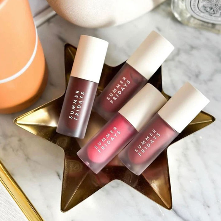 Summer Fridays Lip Balm Moisturizing Mirror Lip Gloss Lip Vanilla Pink ...