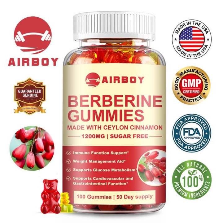 Berberine Gummies 1200Mg(60กัมมี่)-ช่วยการเผาผลาญน้ำตาลกลูโคส ลดระดับ ...