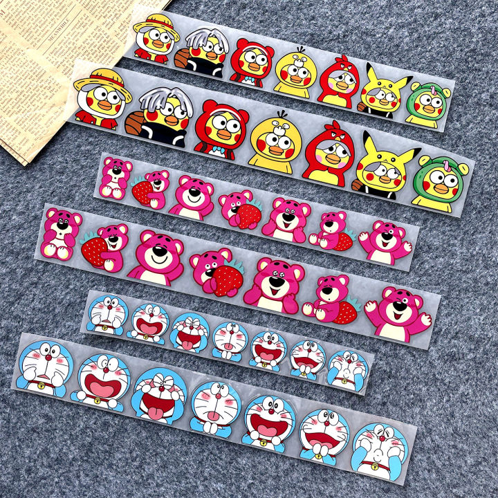 Doraemon Strawberry Bear Lotso Crayon Shin-chan Cute Cartoon Reflective ...