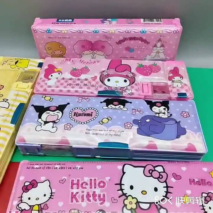 2023 Children Kids 2 Sided Magnetic Cartoon Pencil Case stationery box ...