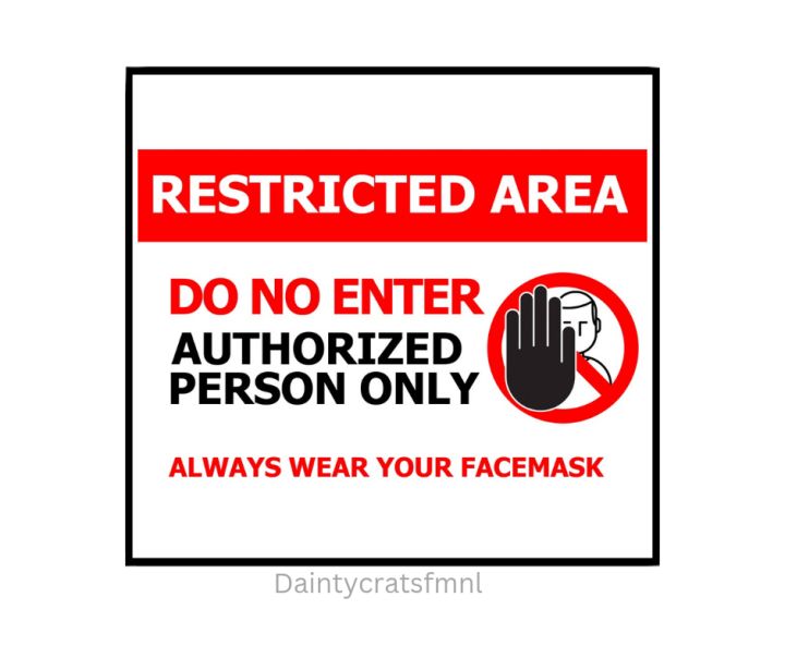 Restricted area Authorized Person Only | Lazada PH