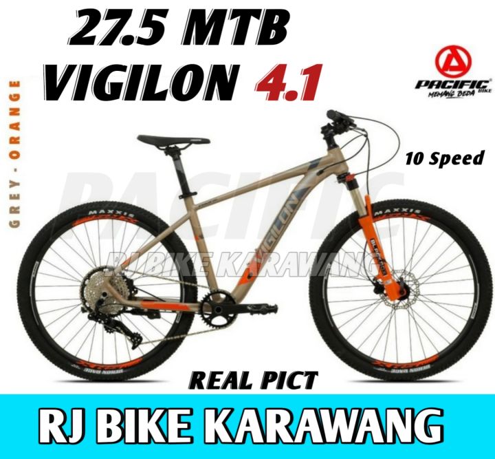 Sepeda Gunung MTB 27.5 inch Pacific Vigilon 4.1 Alloy 10 Speed Hidrolik ...