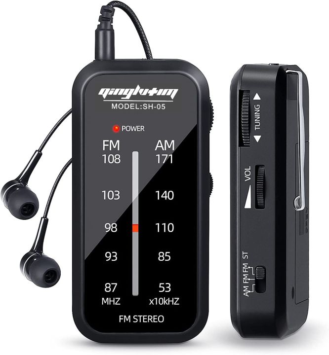 AM FM Radio Mini Pocket Radio walkman Hand Stereo Portable Radios ...