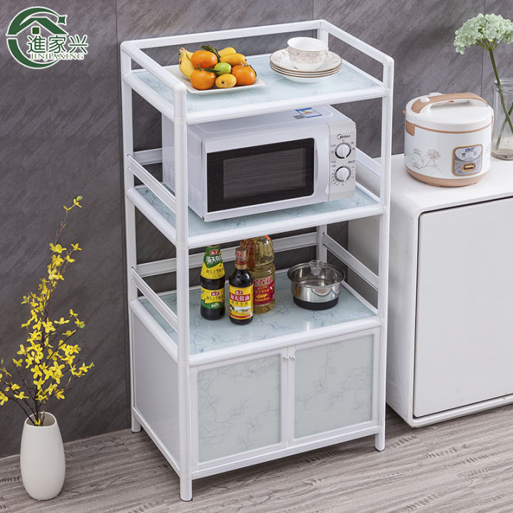 Kitchen Multi-Function Aluminum Alloy Stand Microwave Oven Storage Rack ...
