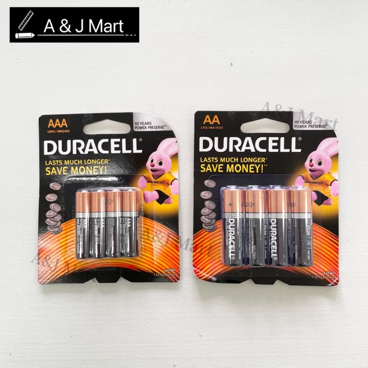 Duracell Alkaline Battery AA/ AAA 1.5V LR03/ LR6/ Bateri Duracell/ 电池 (4pcs/pack) | Lazada